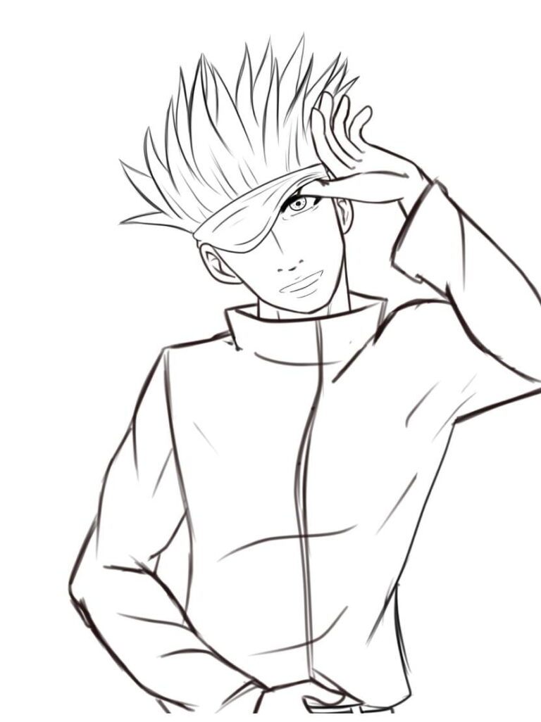 Satoru Gojo coloring for manga fans - Coloriageenfants.com