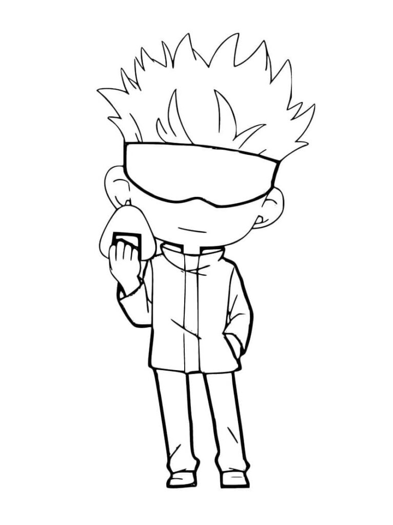 Satoru Gojo coloring for manga fans - Coloriageenfants.com