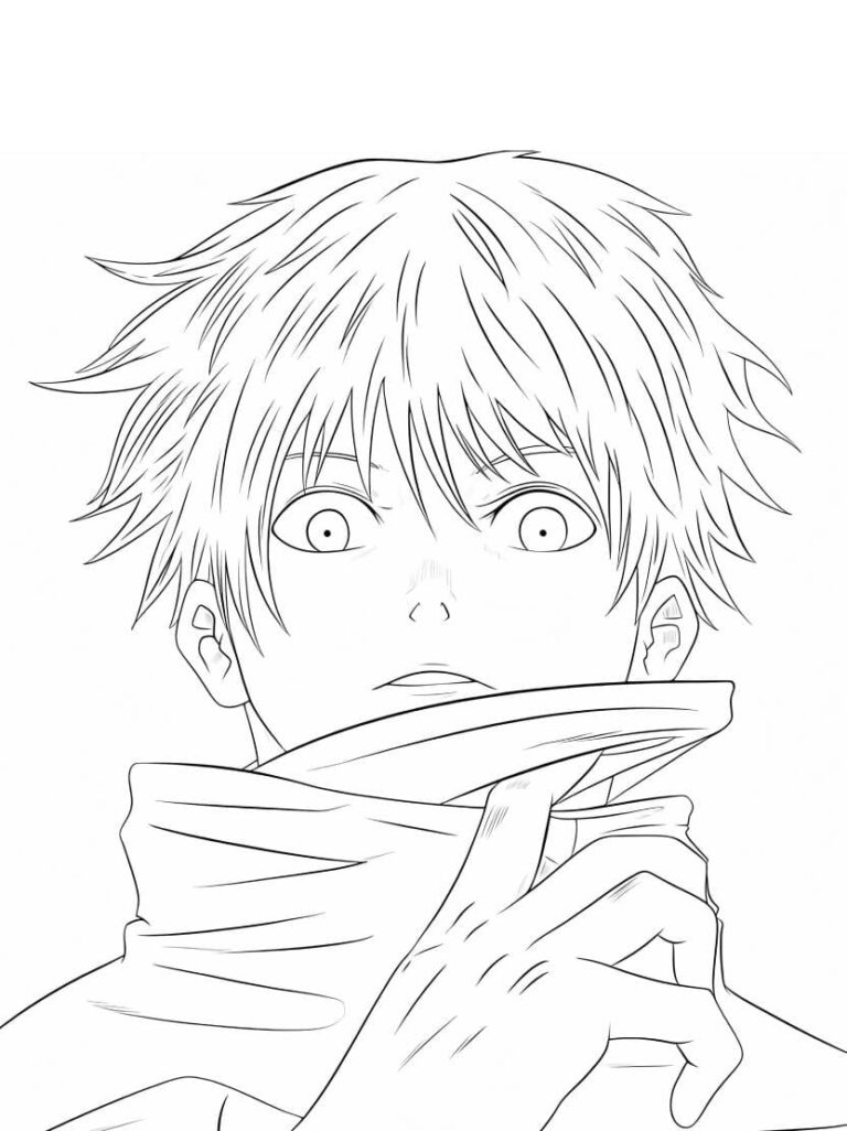 Satoru Gojo coloring for manga fans - Coloriageenfants.com