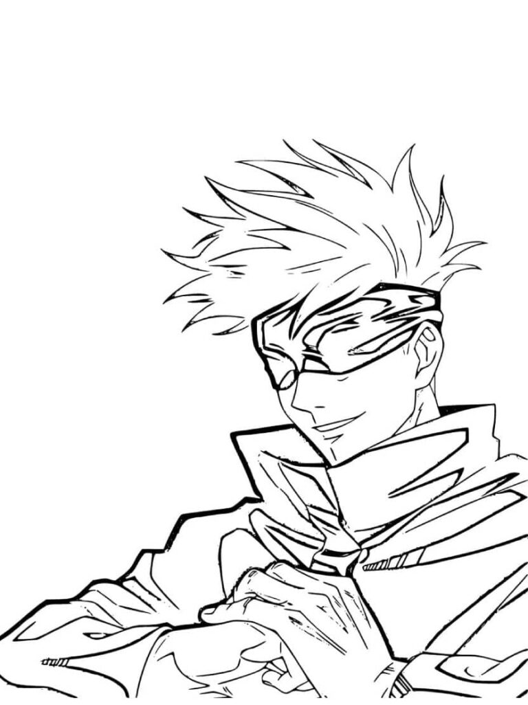 Satoru Gojo coloring for manga fans - Coloriageenfants.com