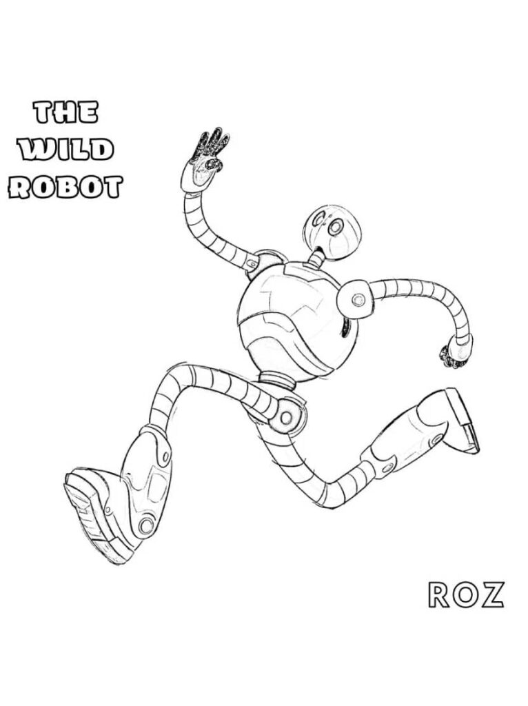Super Coloriage The Wild Robot magnifique - Coloriageenfants.com